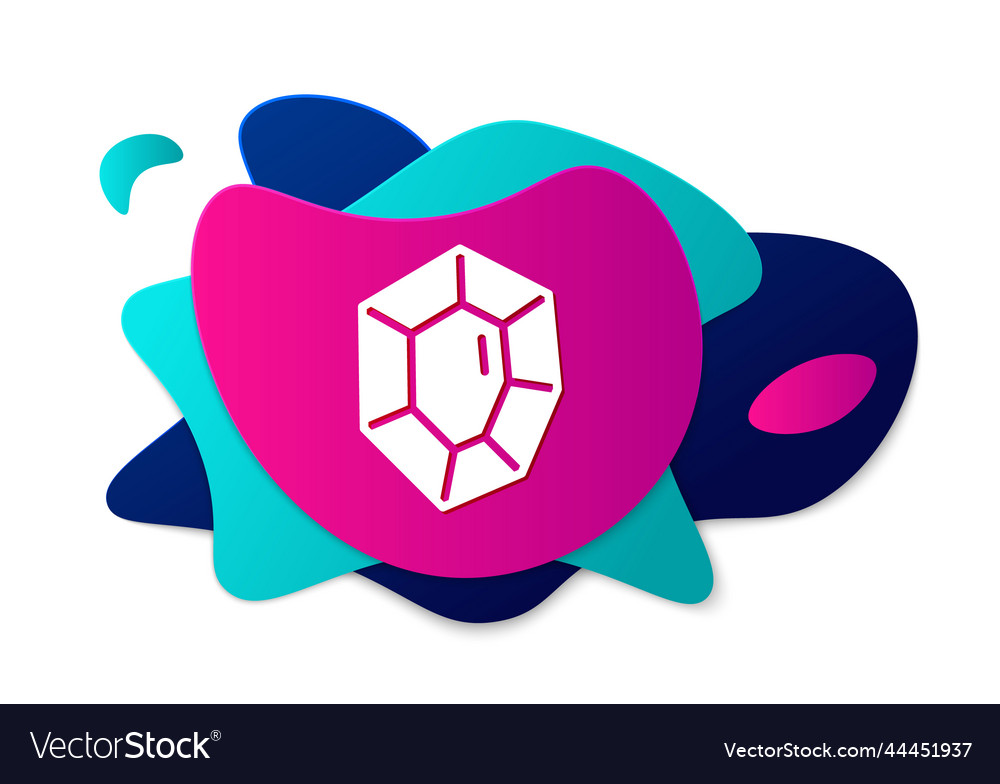 Color gem stone icon isolated on white background Vector Image