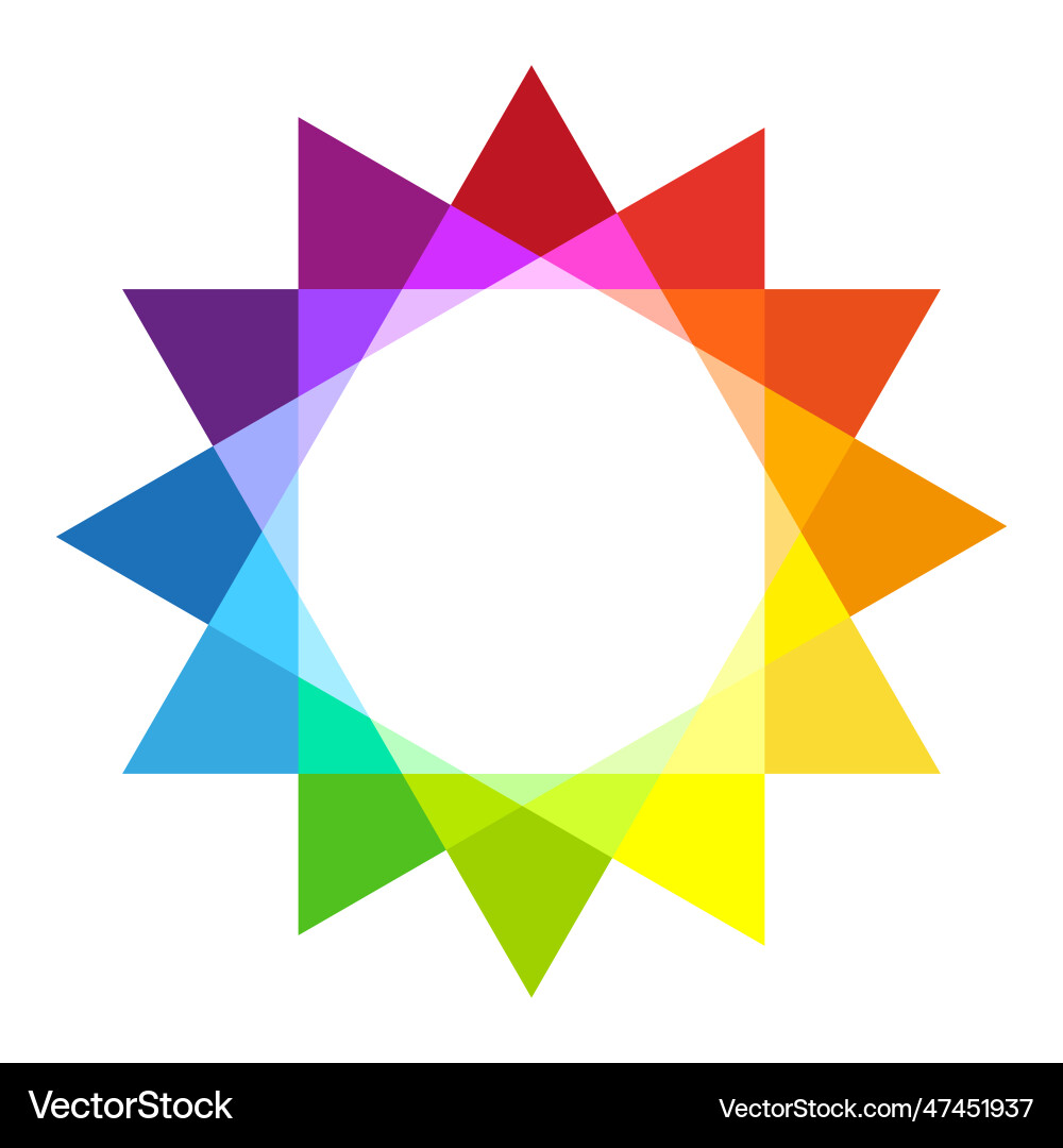 Color wheel with the transition to white Vector Image