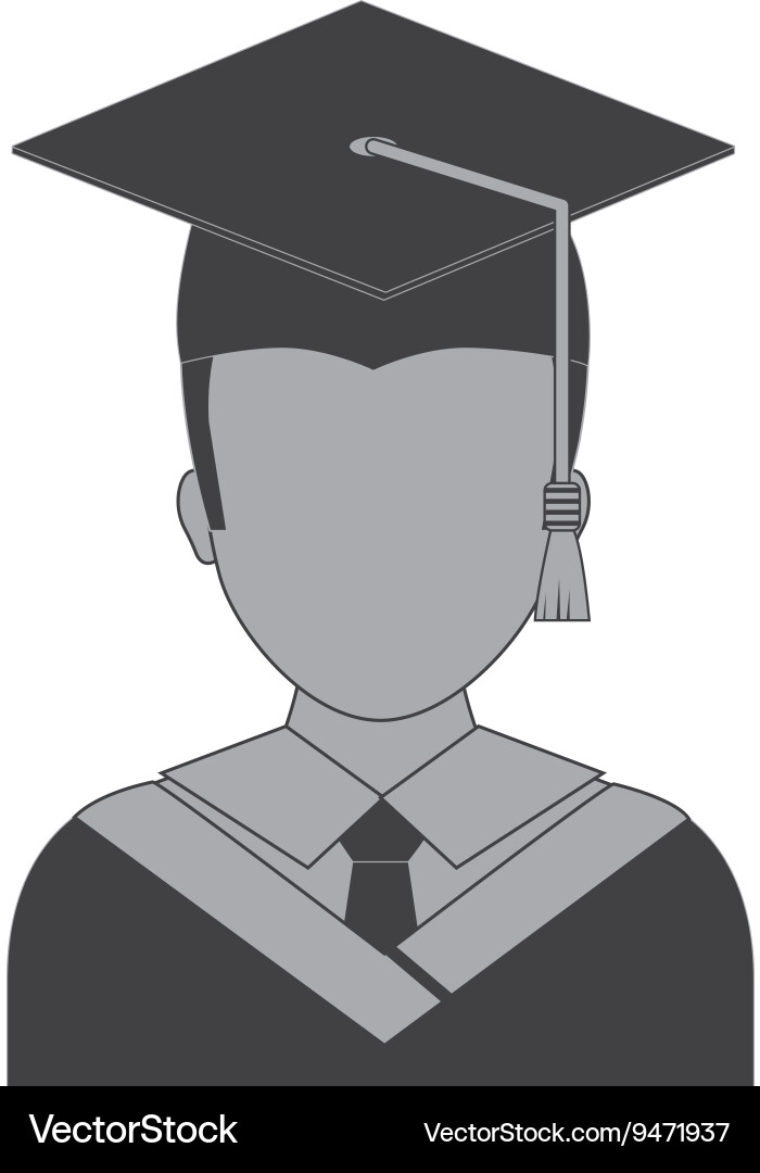 Graduation cap and boy icon university design Vector Image