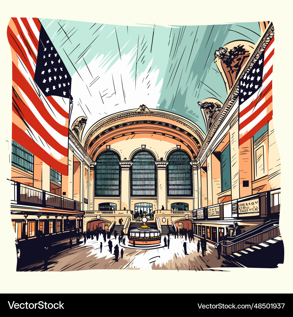 Grand central terminal grand central terminal Vector Image