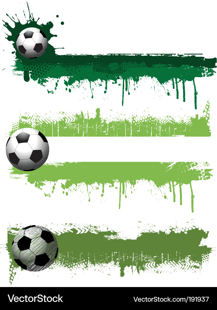 Grunge football banners Royalty Free Vector Image