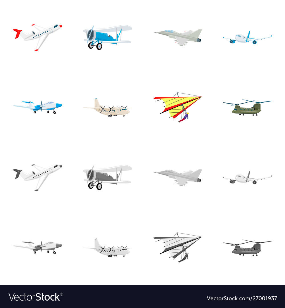 Isolated object plane and transport logo Vector Image Isolated object plane and transport logo Vector Image