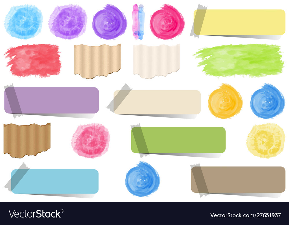 Set isolated objects theme - banners Royalty Free Vector