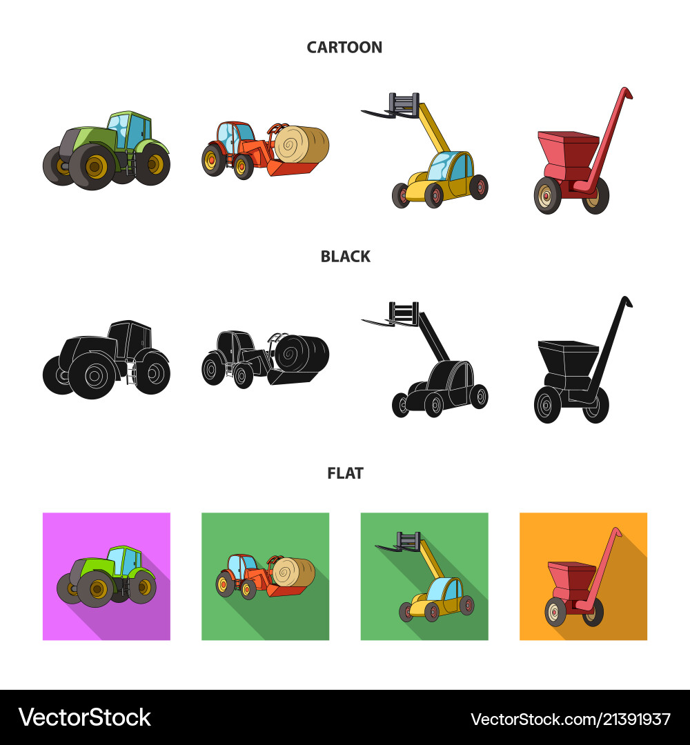 Tractor hay balancer and other agricultural Vector Image
