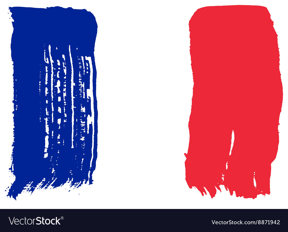Big drawn flag of france Royalty Free Vector Image