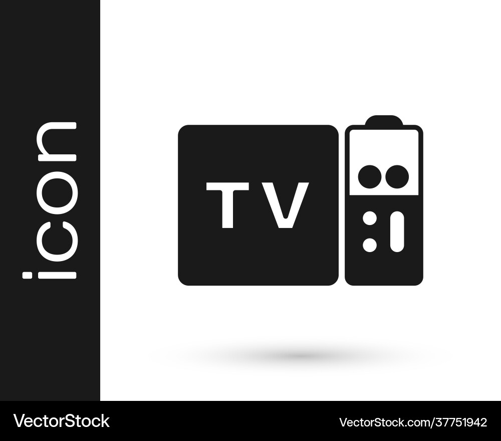 Black multimedia and tv box receiver and player Vector Image