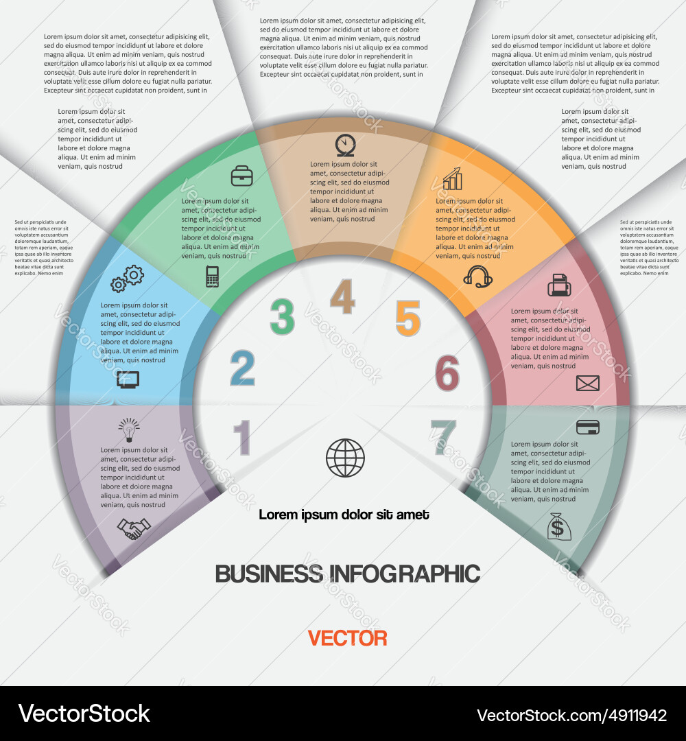 Business infographic for success project Vector Image