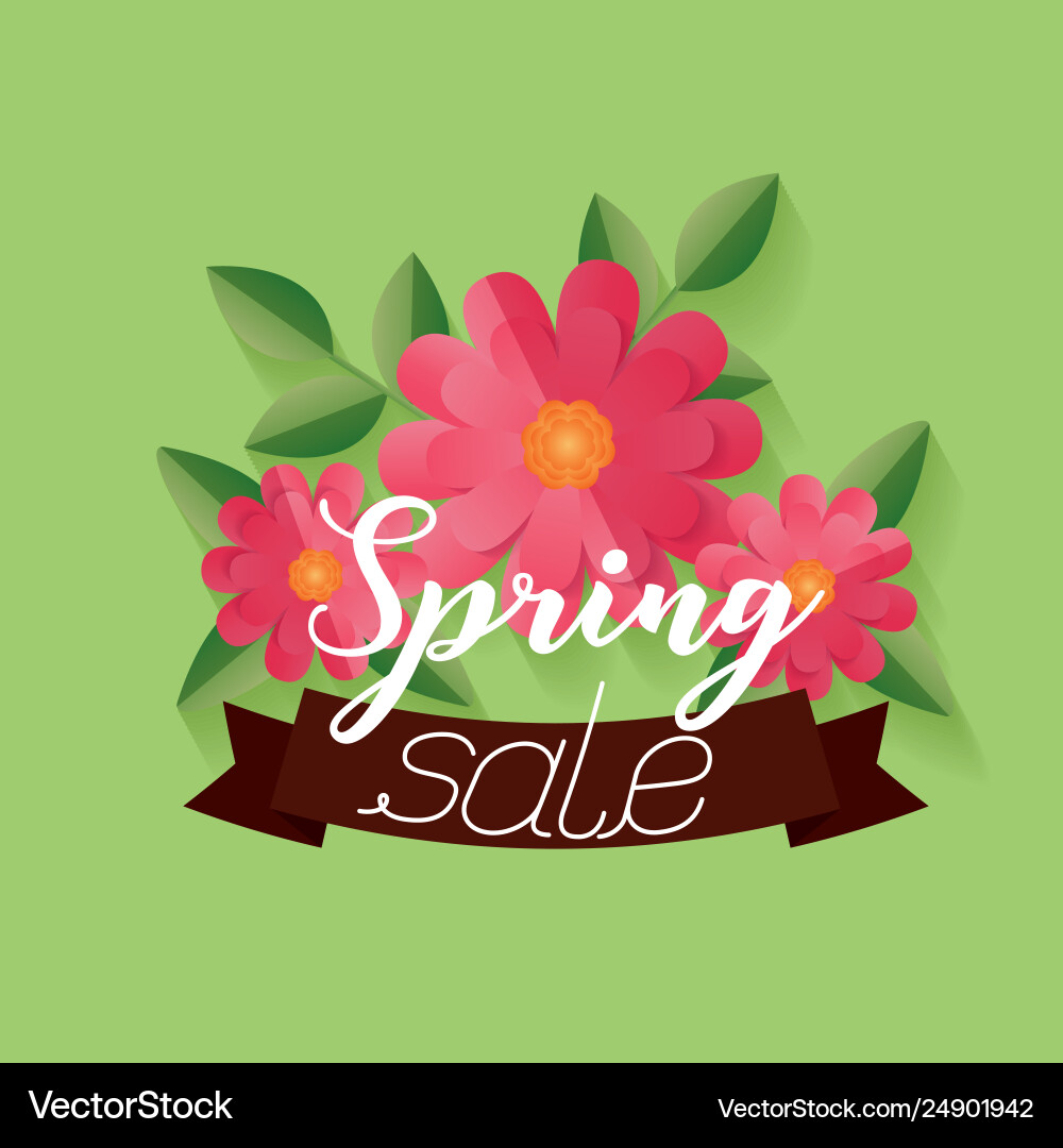 Flowers spring sale Royalty Free Vector Image - VectorStock