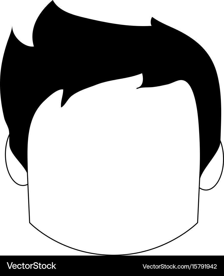Head of man avatar icon image Royalty Free Vector Image