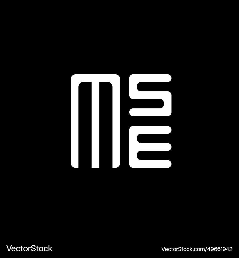 Mse letter logo design simple and modern Vector Image