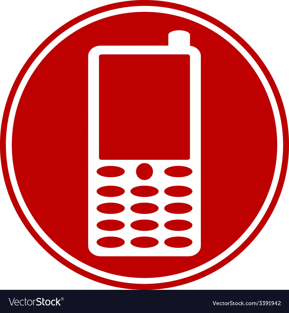 Phone button Royalty Free Vector Image - VectorStock