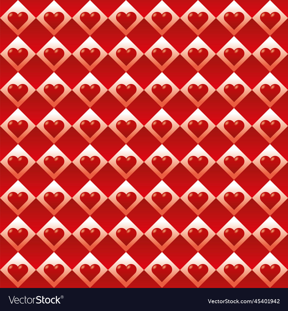 Seamless heart pattern ideal for valentines day Vector Image