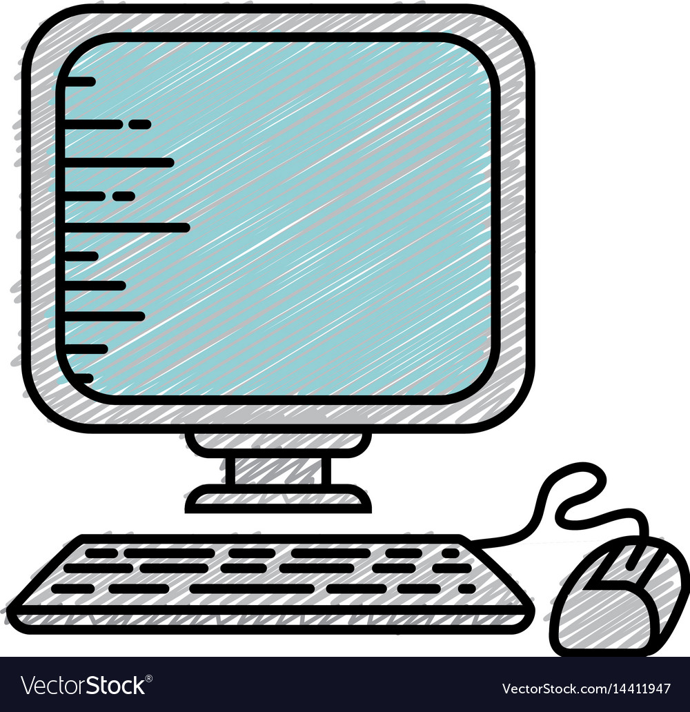 Computer device icon Royalty Free Vector Image