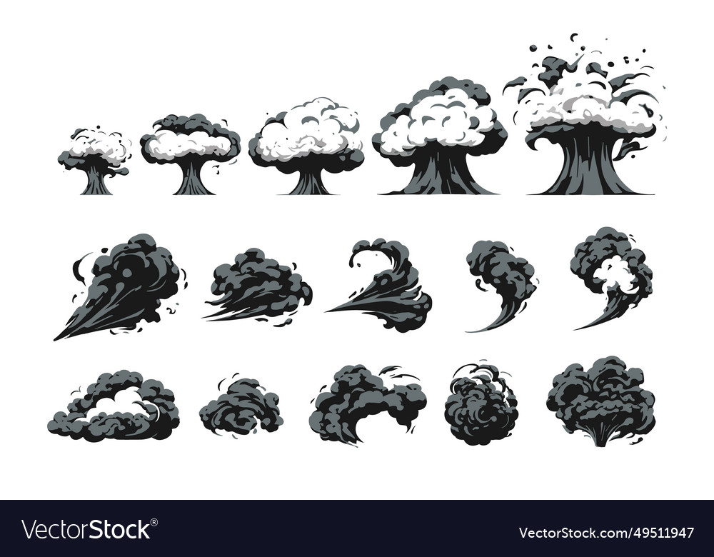 Explosion burst fire effect of exploded dynamite Vector Image