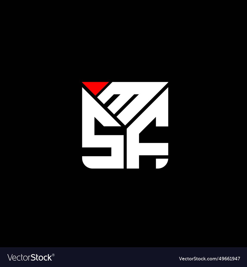 Msf letter logo design msf simple and modern logo Vector Image