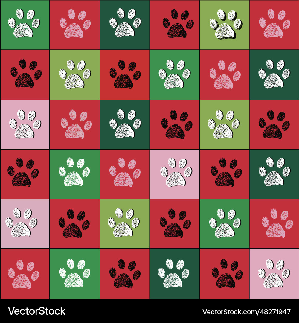 Plaid red green and pink pattern christmas design Vector Image