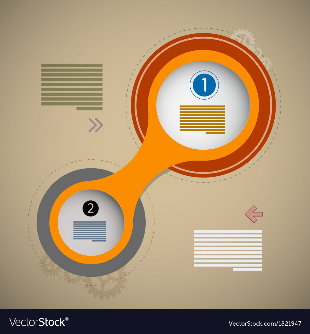 Progress steps for tutorial retro paper circle Vector Image