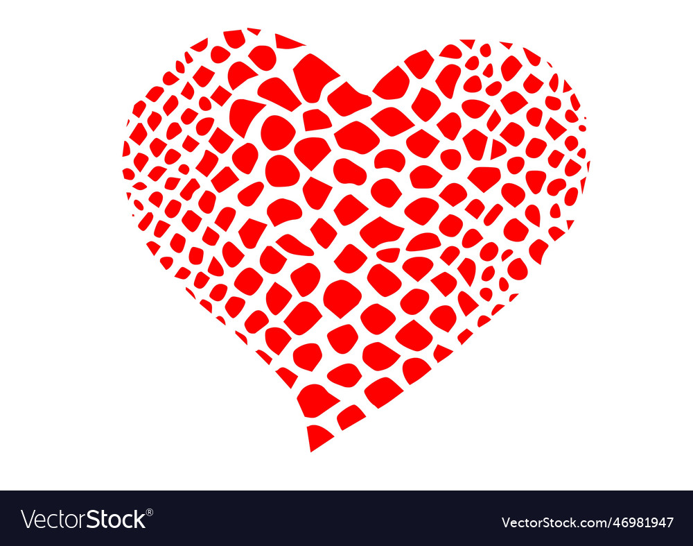 Red snake print lovers image Royalty Free Vector Image