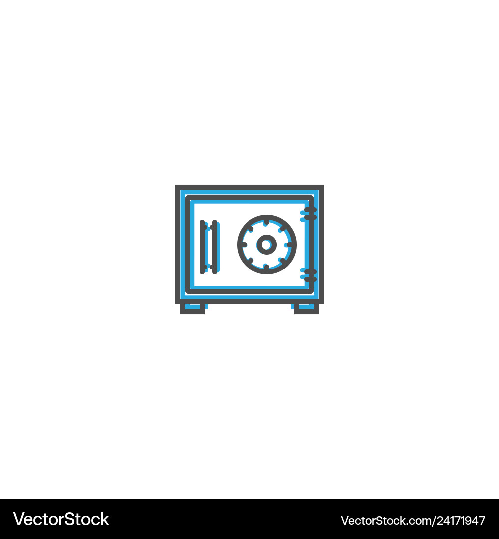 Safe box icon line design business icon Royalty Free Vector