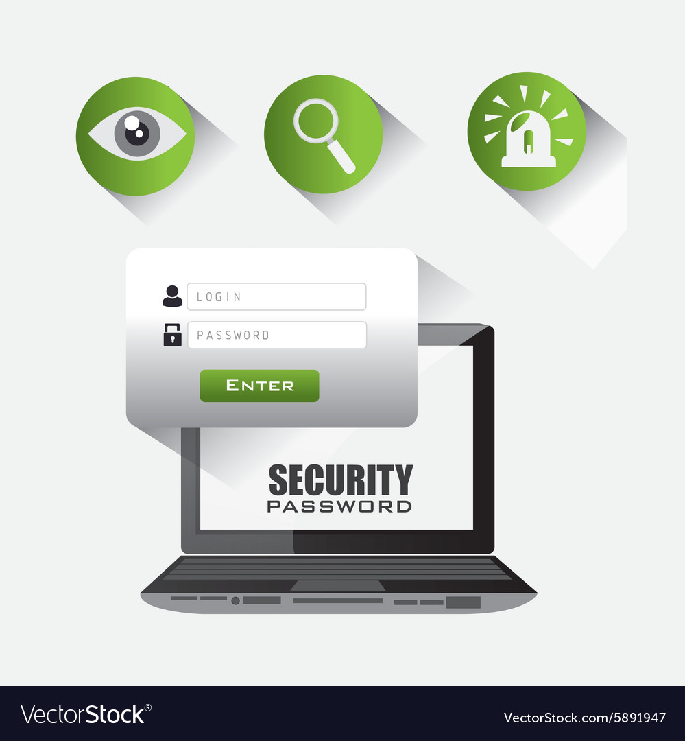 Security system design Royalty Free Vector Image