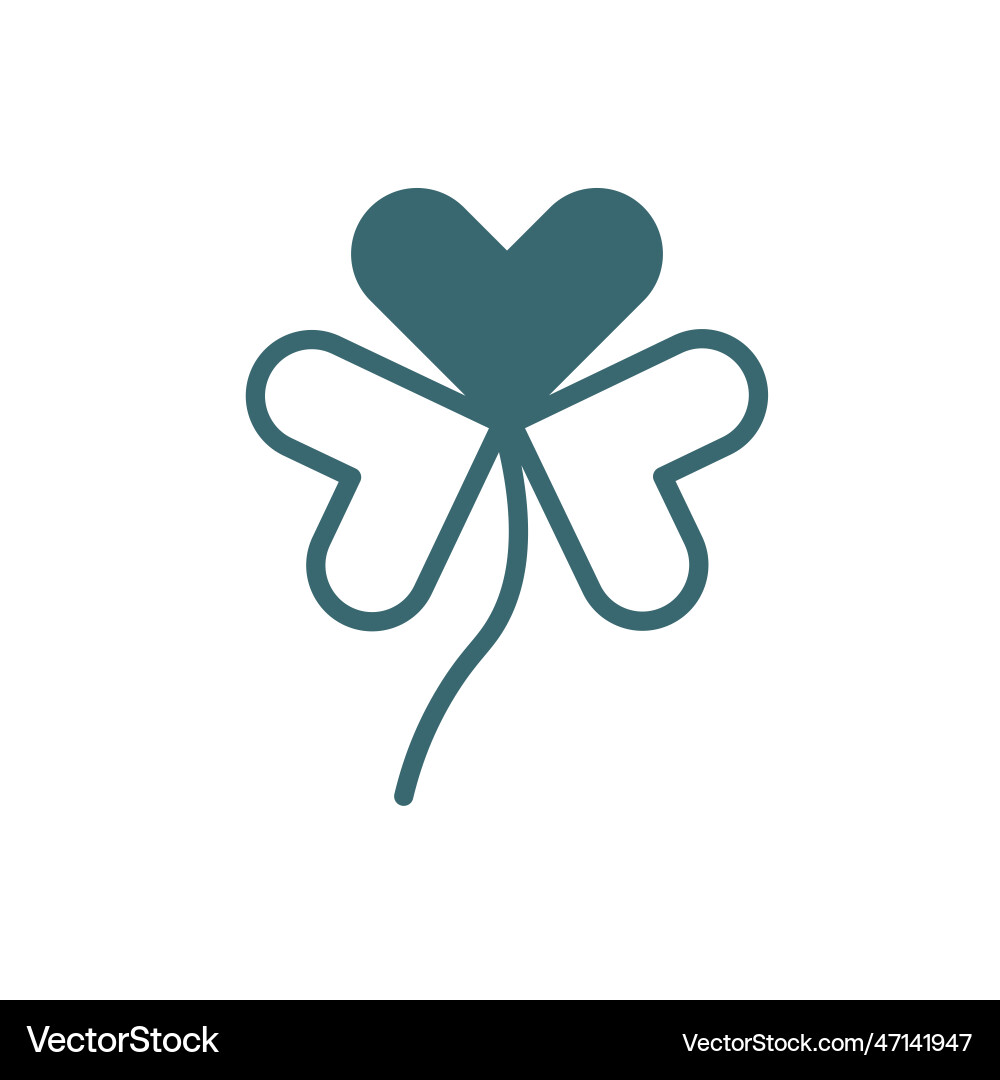 Shamrock icon filled holiday icon from Royalty Free Vector