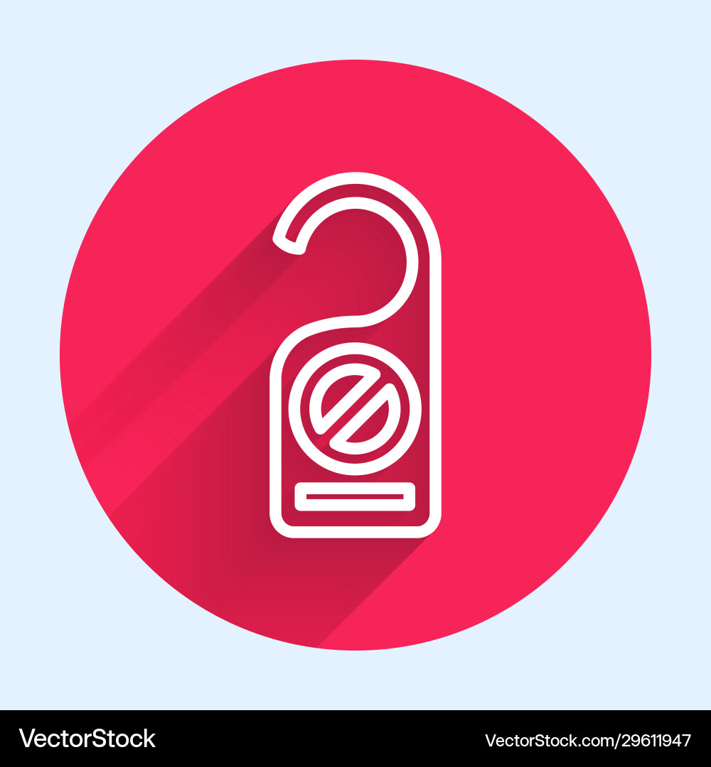 White line please do not disturb icon isolated Vector Image