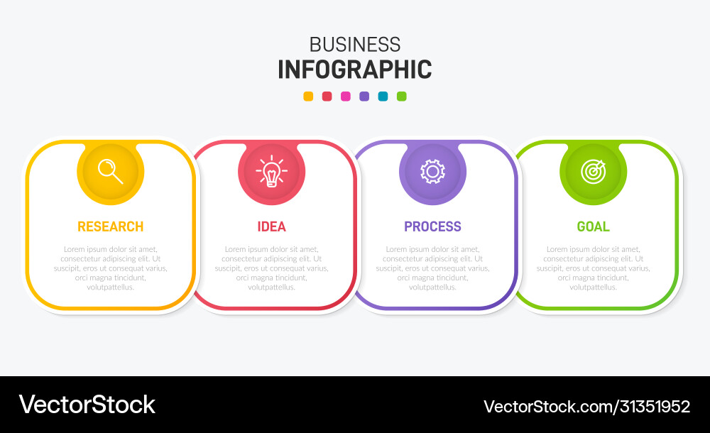Infographic design with icons and 4 options Vector Image