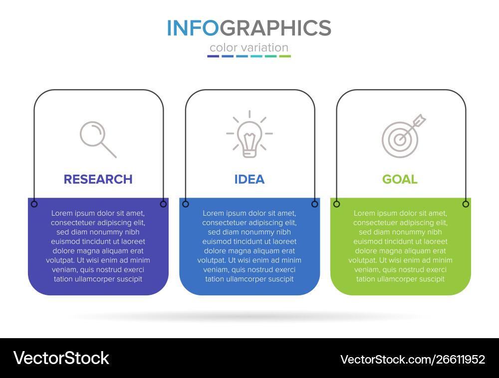 Infographic label template with icons 3 Royalty Free Vector