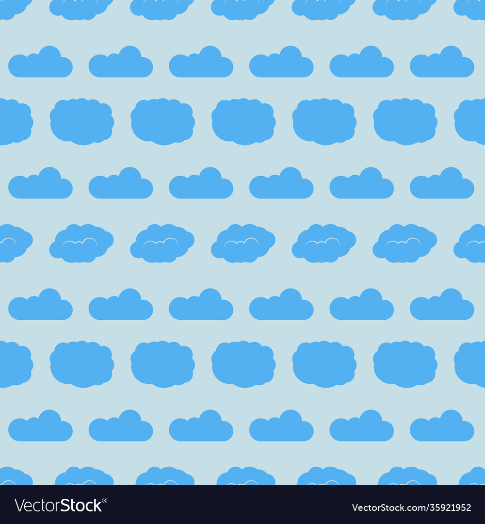 Seamless pattern with clouds on blue sky Vector Image