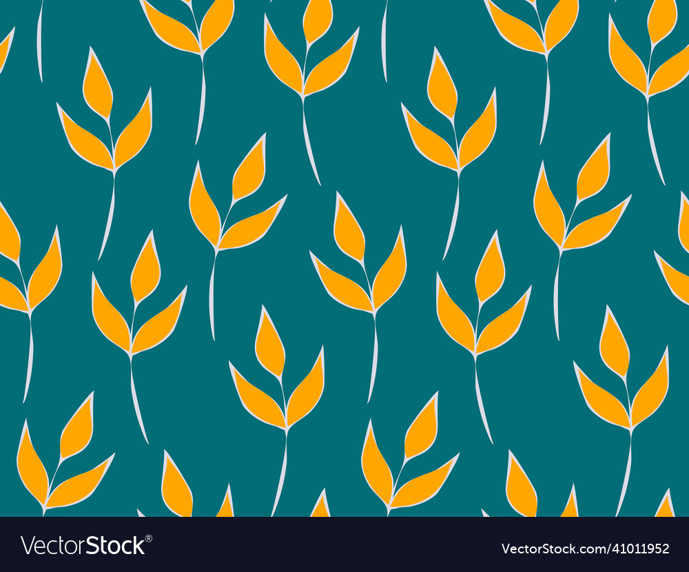 Seamless repeating pattern of flowers and plants Vector Image