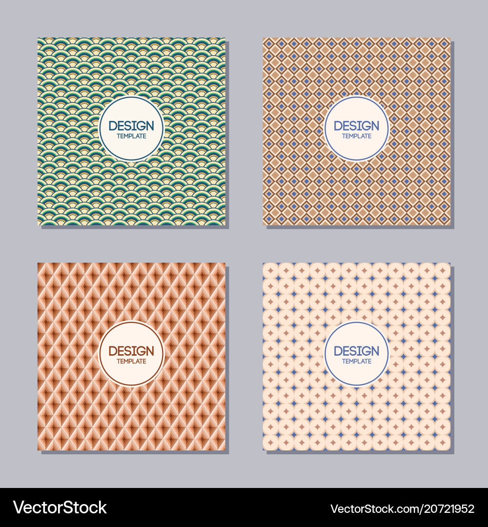Set of 4 creative cover templates Royalty Free Vector Image