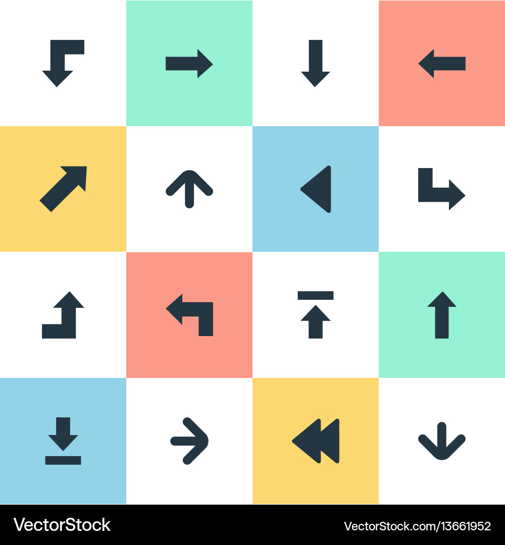 Set of simple indicator icons Royalty Free Vector Image