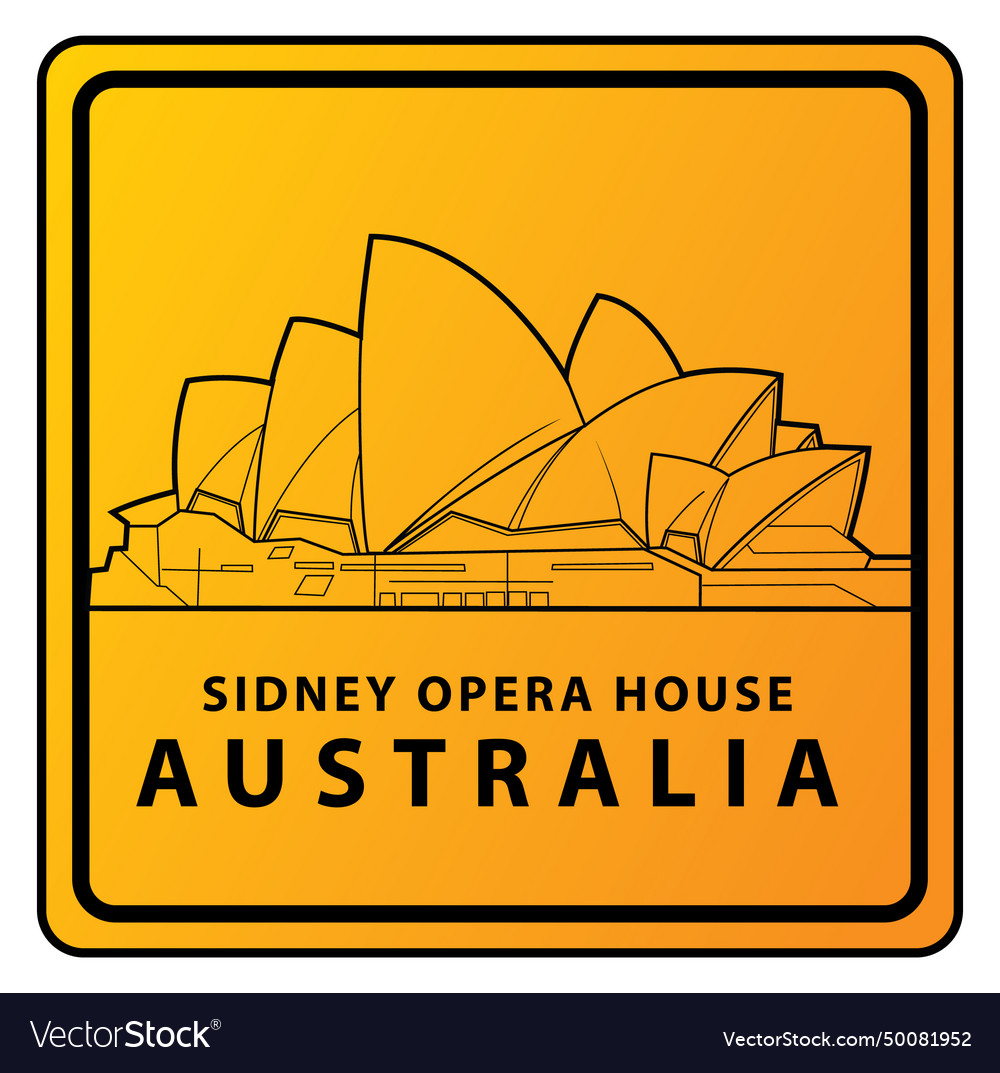 Sydney opera house card Royalty Free Vector Image