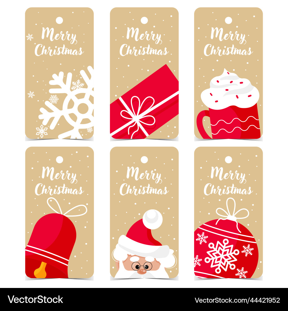 Tag or label for christmas gift decoration Vector Image