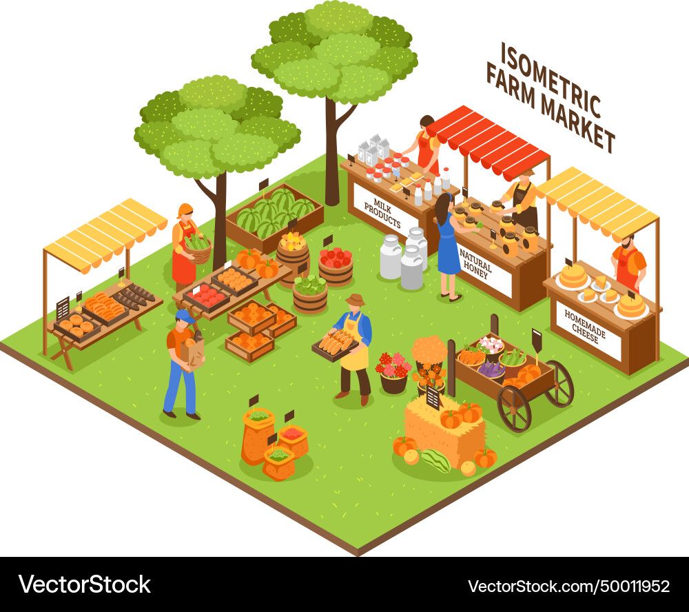 Trade fair market Royalty Free Vector Image - VectorStock