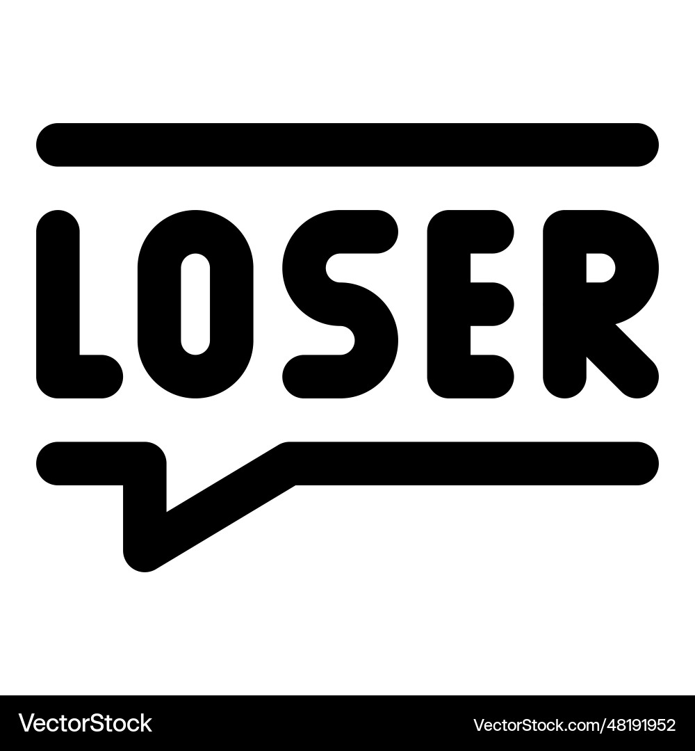Trolling on social media with a loser comment Vector Image