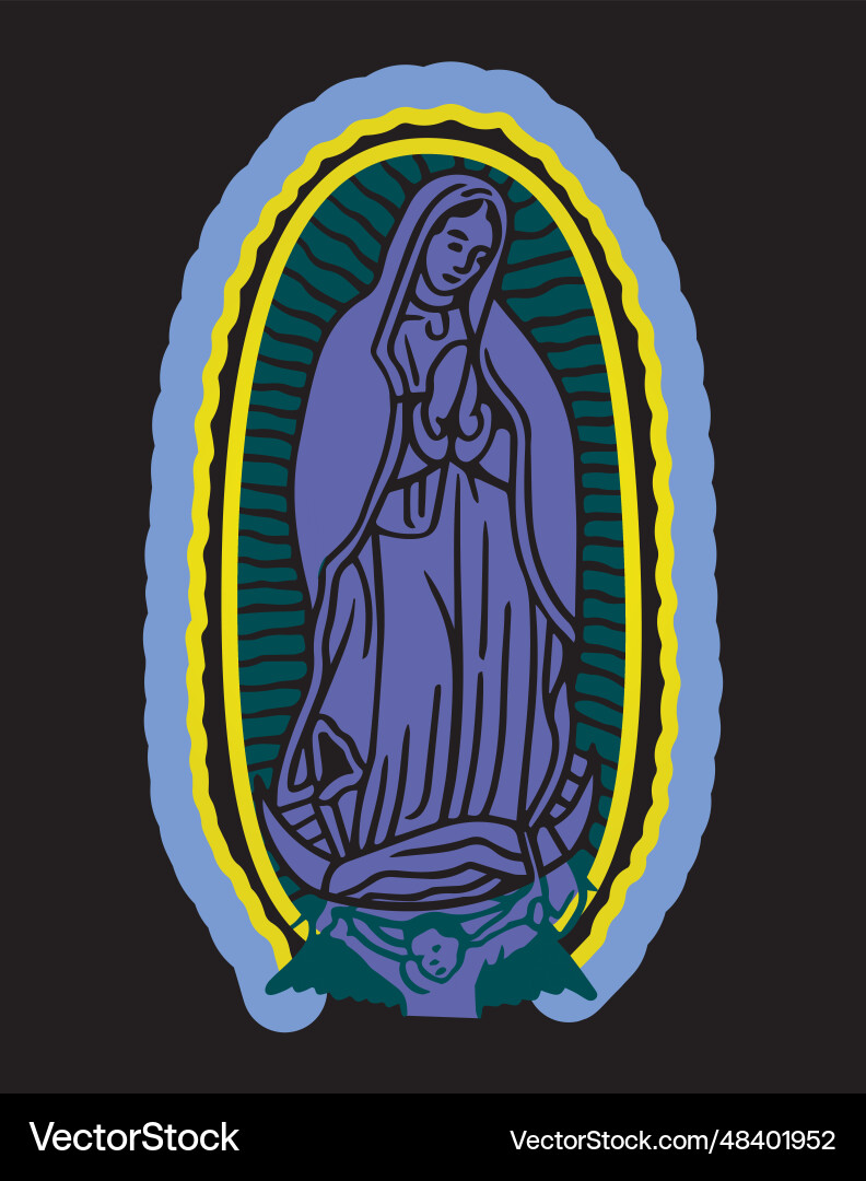 Virgin mary scalable graphics mother mary Vector Image