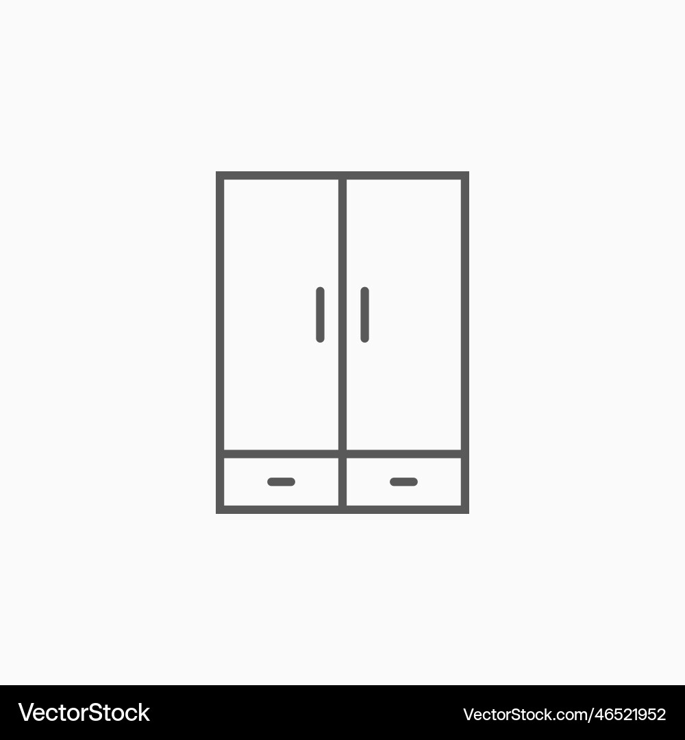 Wardrobe icon Royalty Free Vector Image - VectorStock