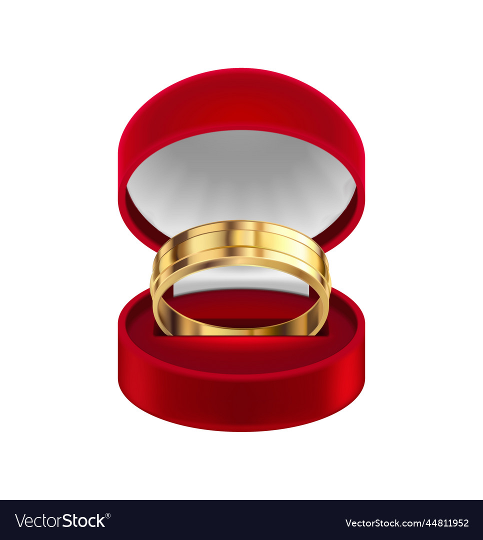 Wedding ring case composition Royalty Free Vector Image