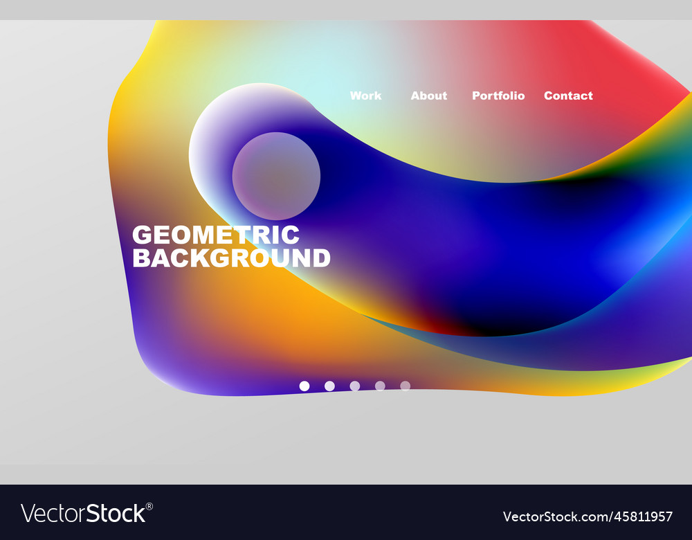Abstract liquid background for your landing page Vector Image