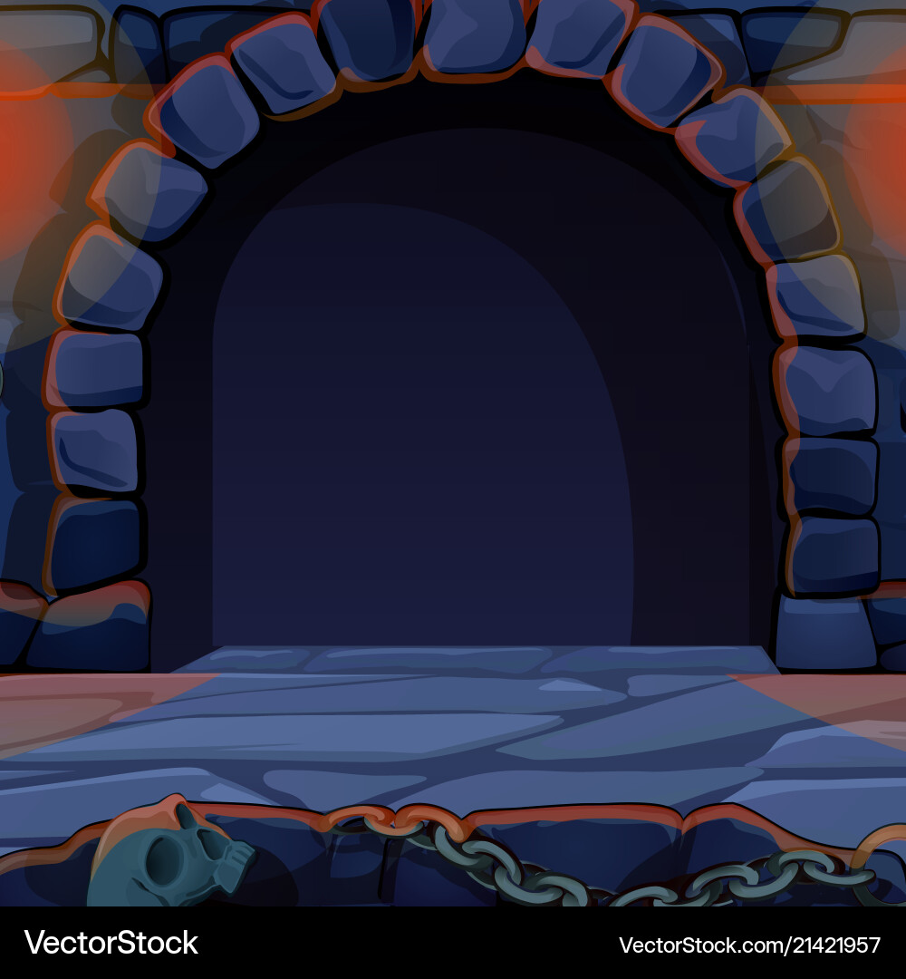 Archway in medieval castle vintage architecture Vector Image