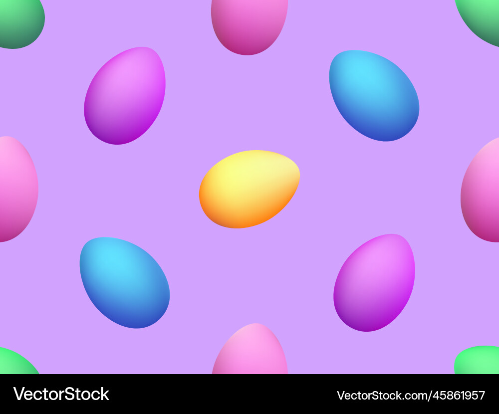 Colored eggs seamless pattern easter colorful Vector Image