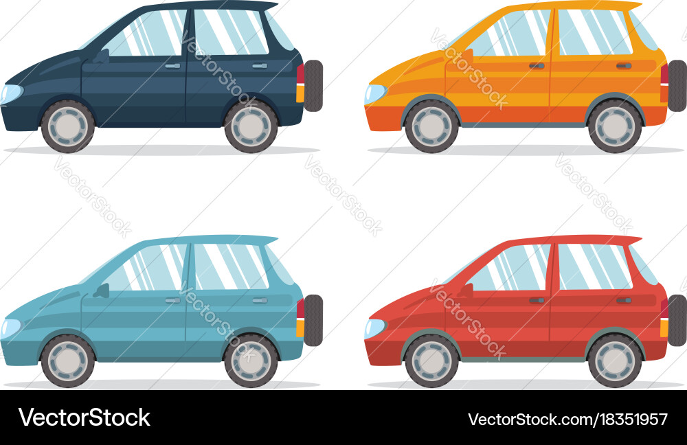 Family car simplified Royalty Free Vector Image