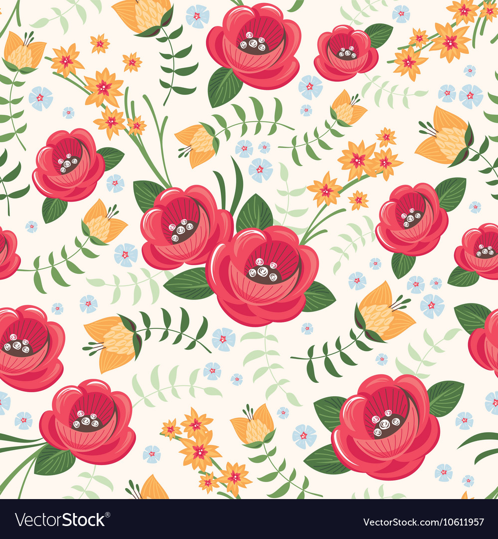 Floral seamless pattern Royalty Free Vector Image
