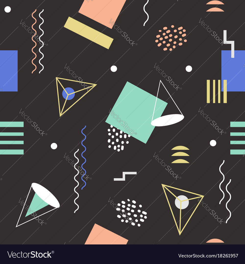 Funky seamless abstract geometric pattern - modern