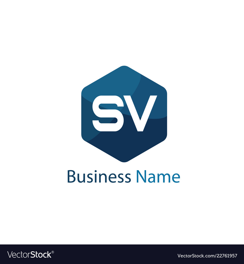 Initial letter sv logo template design Royalty Free Vector
