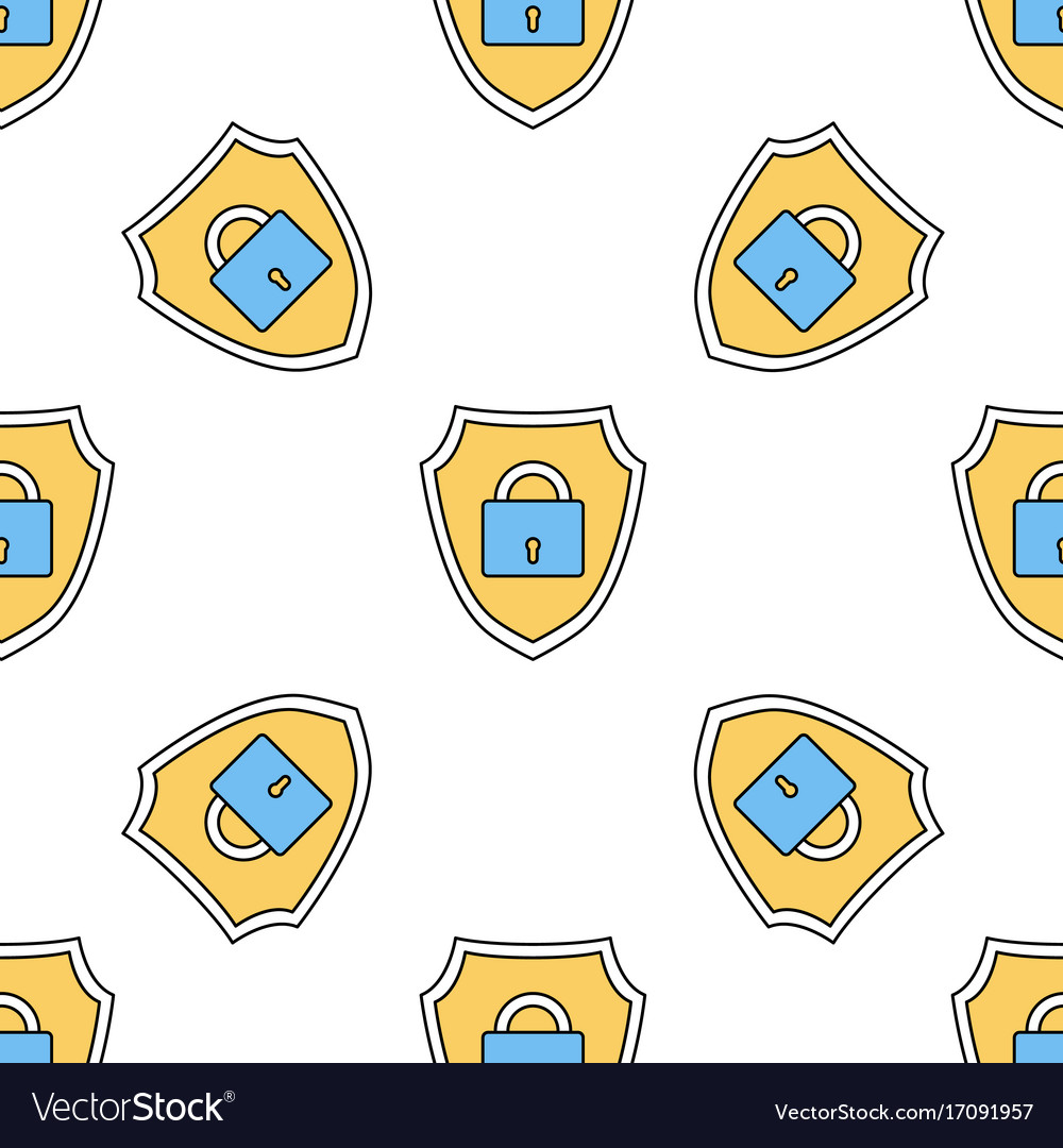 Linear seamless pattern with safety internet Vector Image