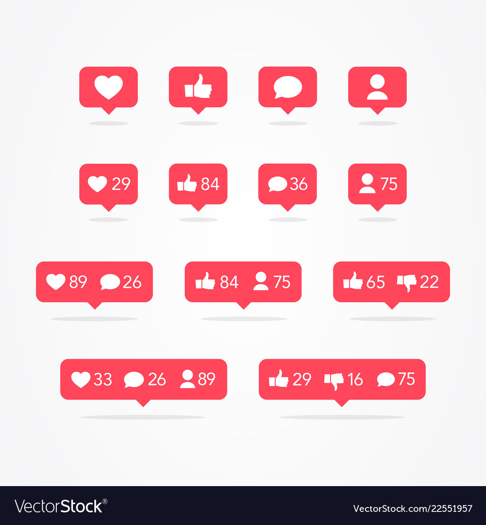 Tooltip speech bubble like follower comment Vector Image Tooltip speech bubble like follower comment Vector Image