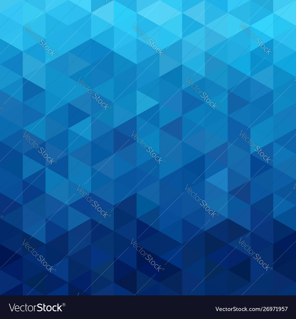 Triangular abstract background blue ocean Vector Image