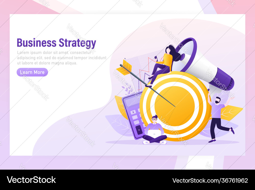Business strategy target great design for any Vector Image